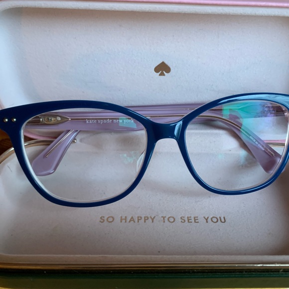 kate spade | Accessories | Kate Spade Adrie Eyeglasses Blue And Pink ...